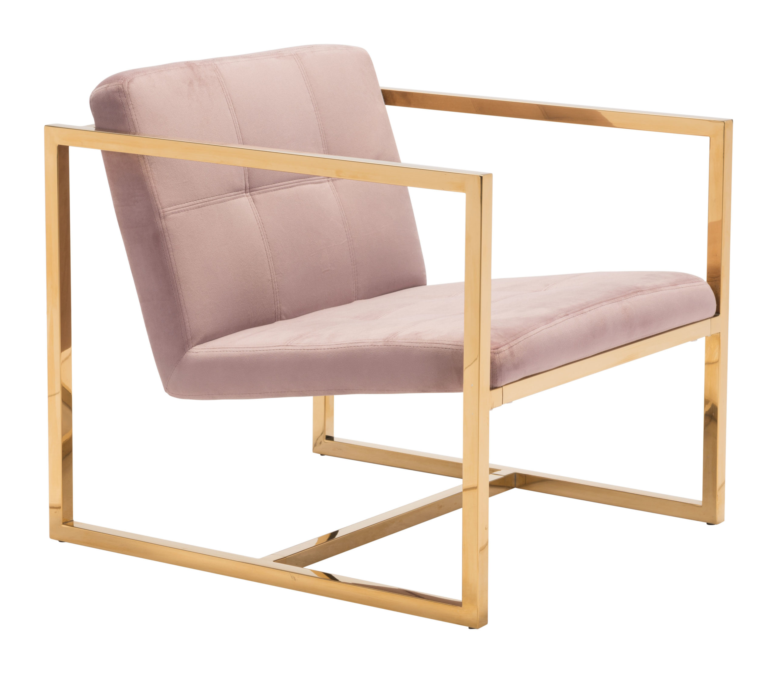 Alt Arm Chair Pink & Gold | Yolo & Co